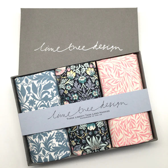 Gift Box Set of Three Liberty Fabric Hankies – Cory Farms Past & Presents